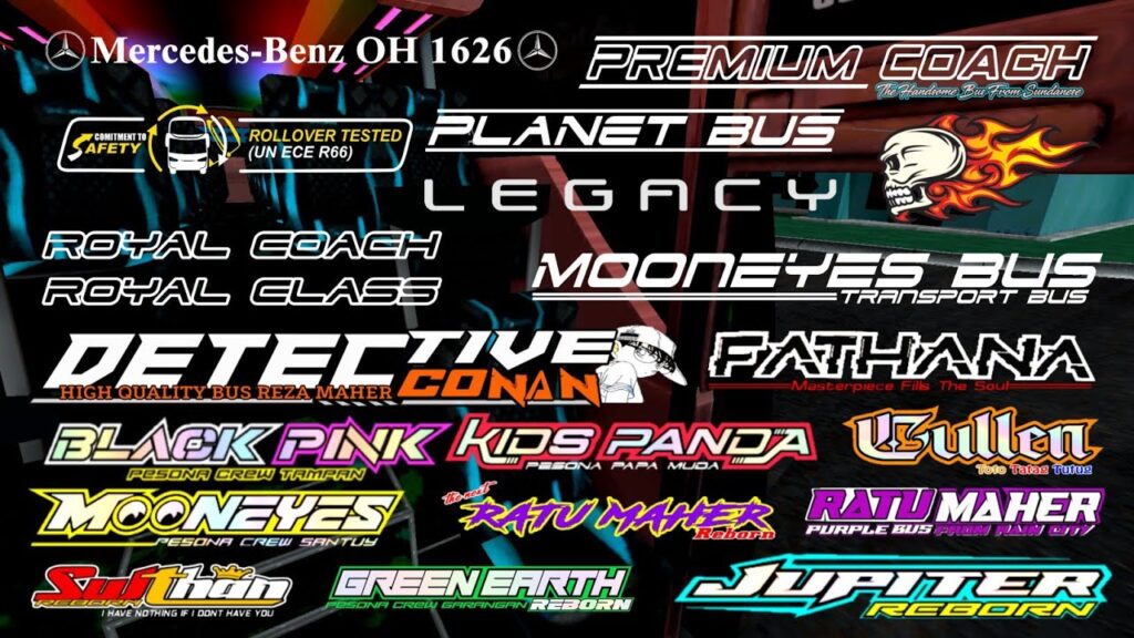 Download Mentahan Stiker Bussid Keren PNG HD