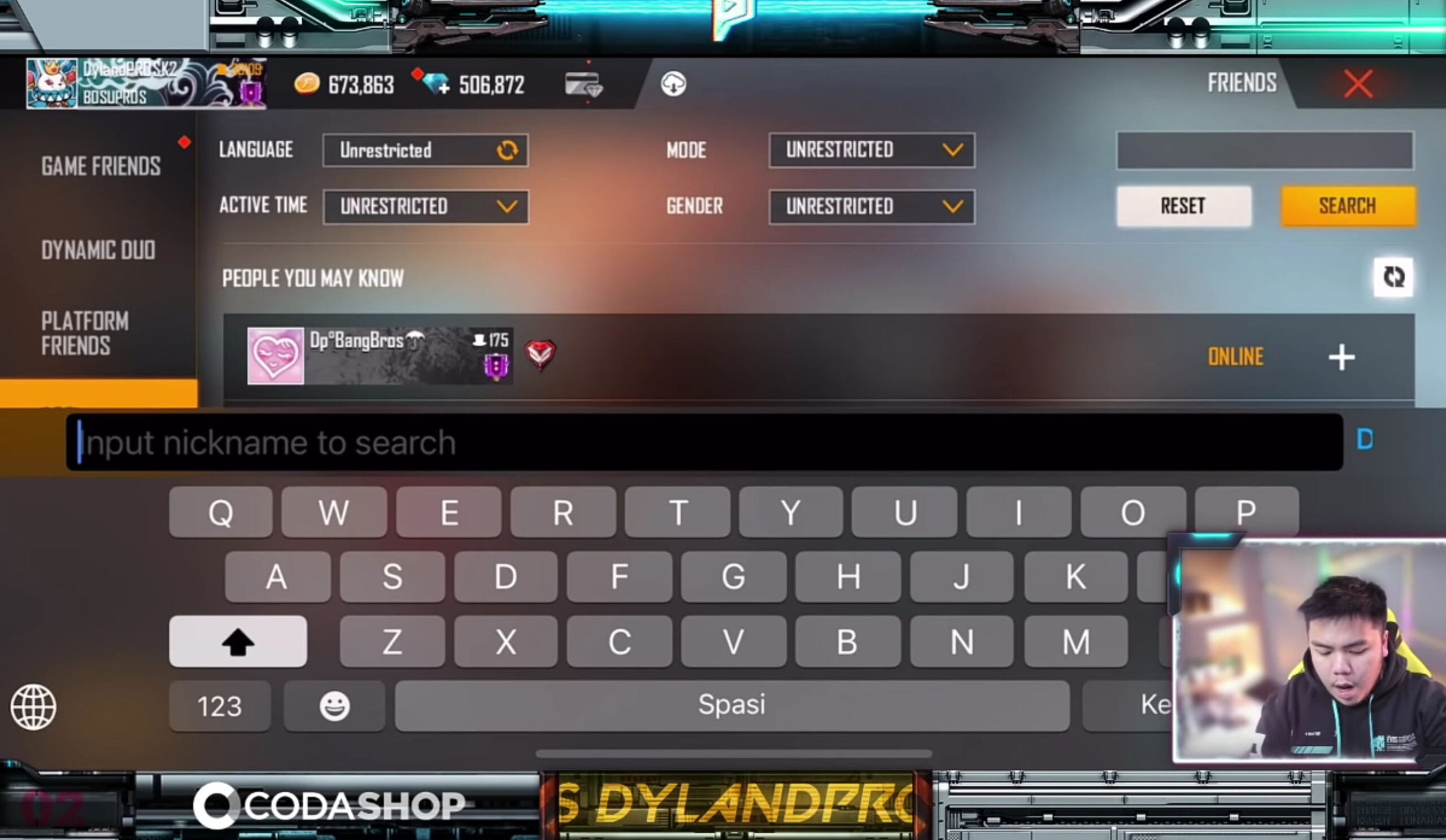 ID FF Dyland Pros Yang Asli